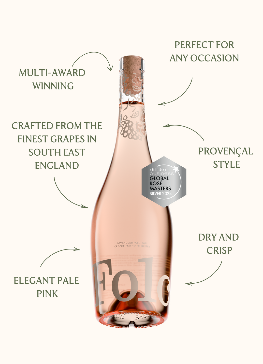 Multi-award winning Dry English Rosé – Folc